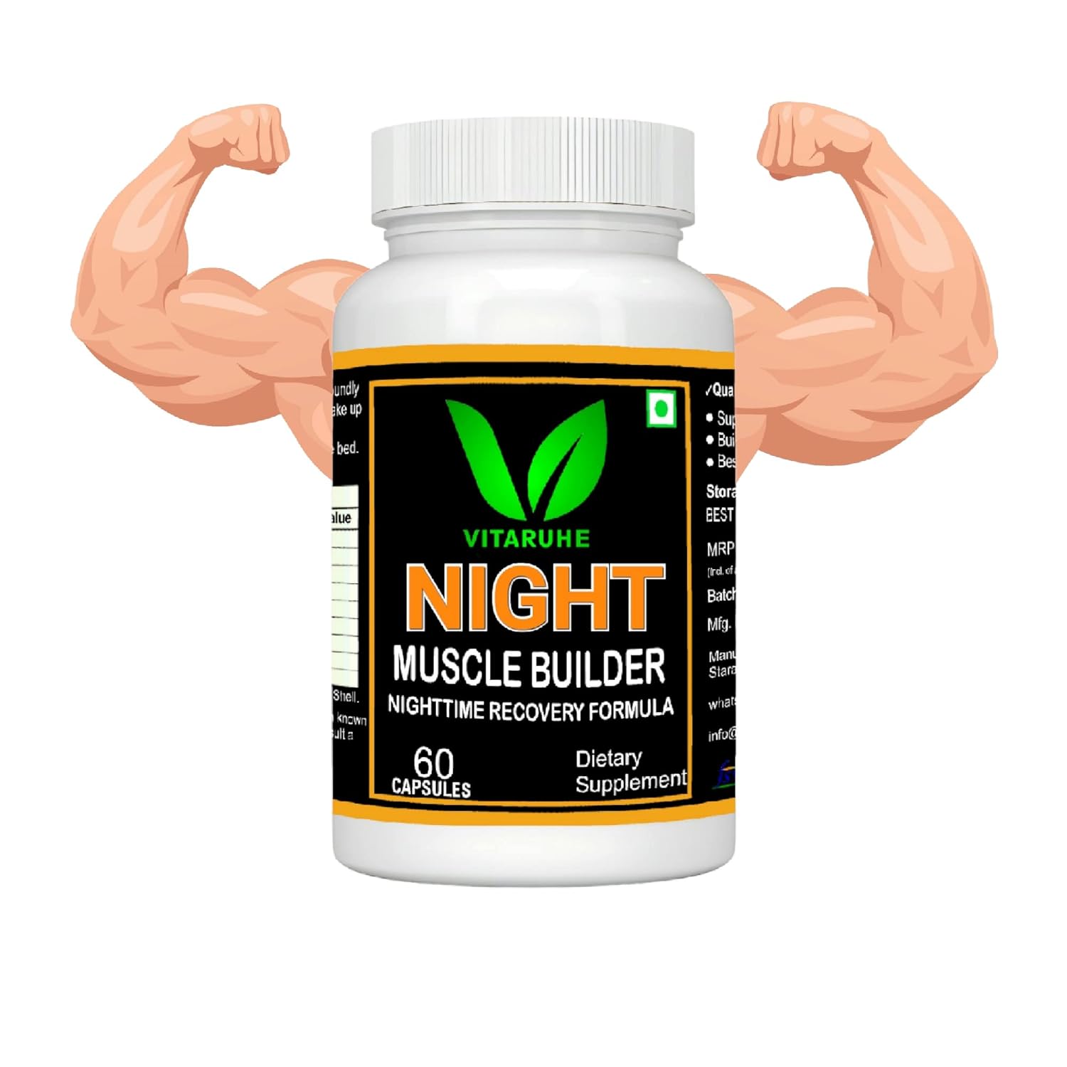 VITARUHE® Night Time Muscle Builder & Sleep Aid - Post Workout Recovery ...