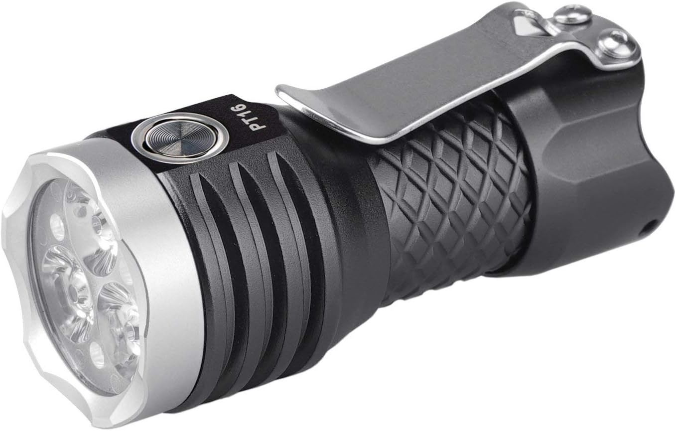 MecArmy PT16 Ultra Bright 1100 Lumen Compact EDC Flashlight, Micro USB ...