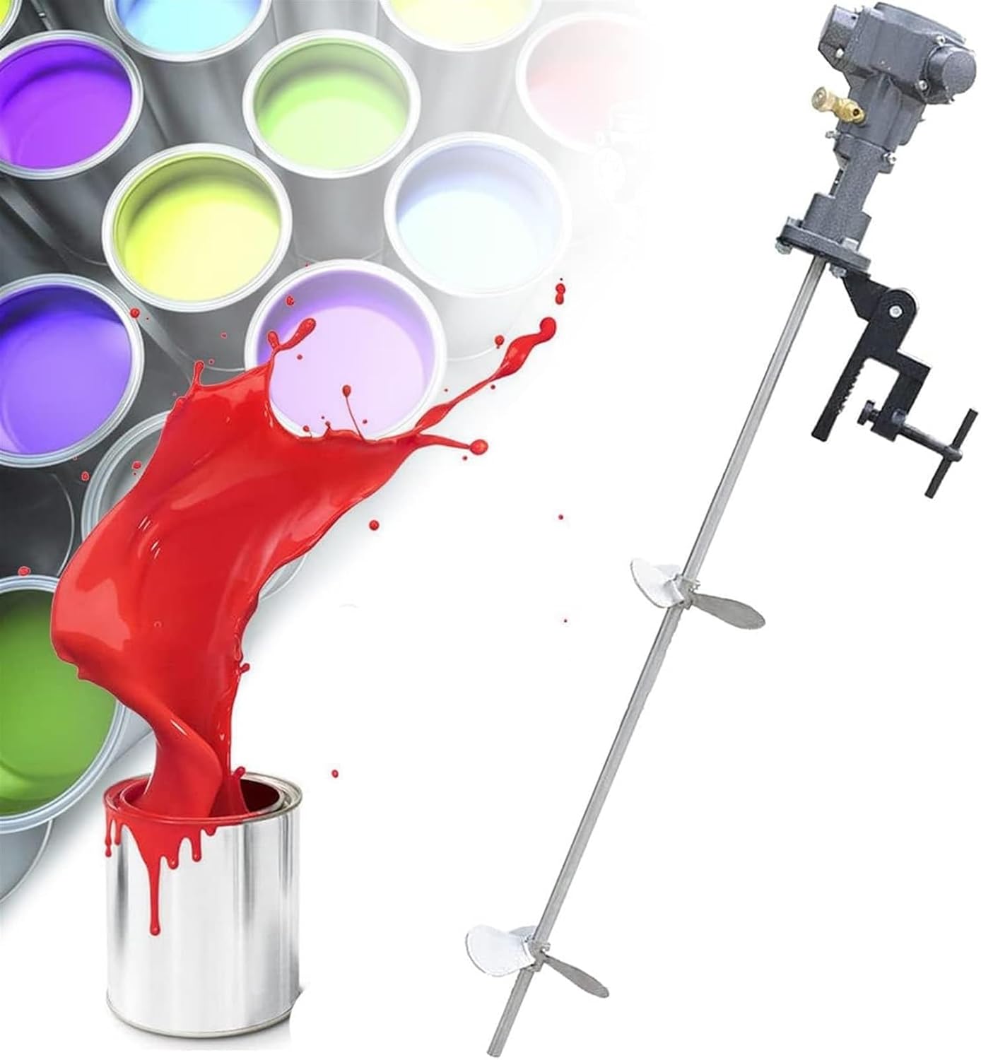 Amazon.com: Pneumatic Paint Mixer Machin Stand, 50 Gallon Stainless ...