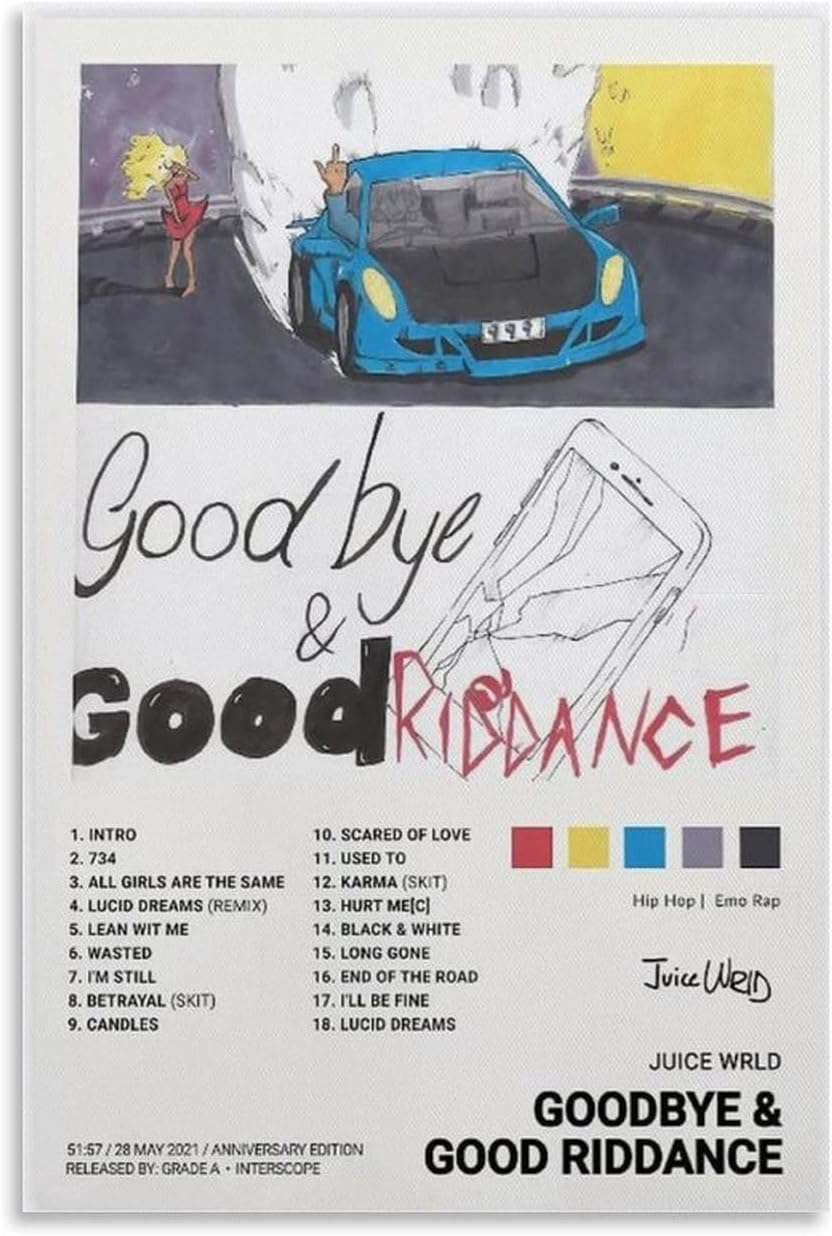 Juice Wrld Goodbye &Good RiddanceClassic Characters Actor Singer Poster ...