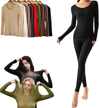 EYDHCN Seamless Elastic Thermal Inner Wear, Women's Ultra-Thin Seamless ...