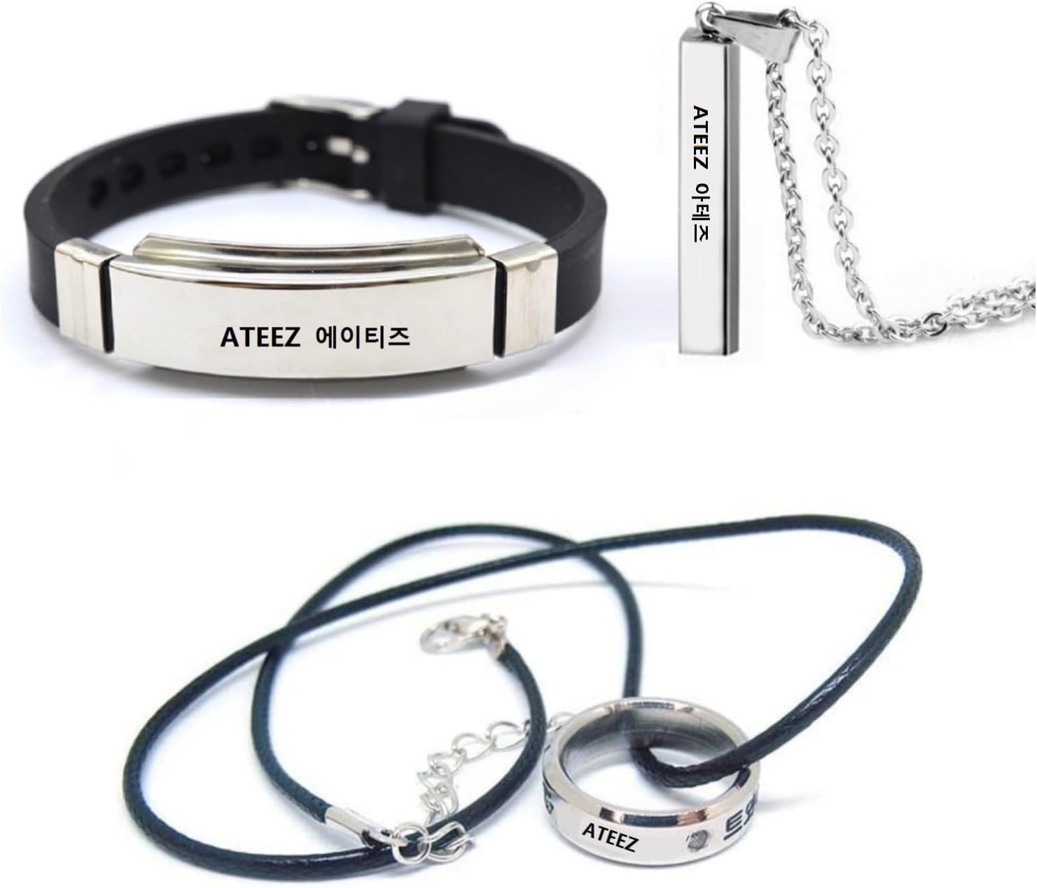 Amazon.com: YiYiXiXi 3Pcs ATEEZ Jewelry Gifts Set,ATEEZ Merch Necklace ...