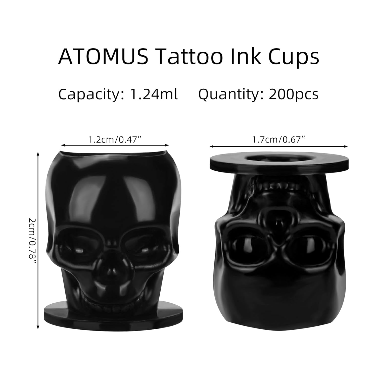 ATOMUS 200pcs Tattoo Ink Cups Disposable Skull Sri Lanka | Ubuy