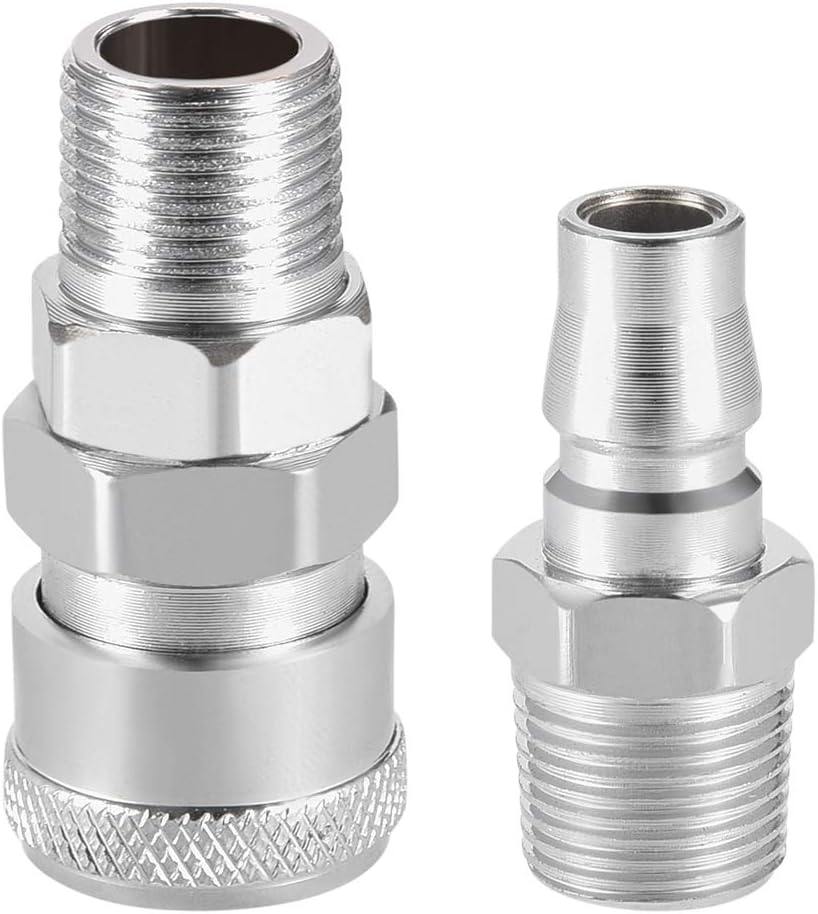 sourcing map Air Tool Pressure Washer Male High Flow Coupler Plug G3/8 ...