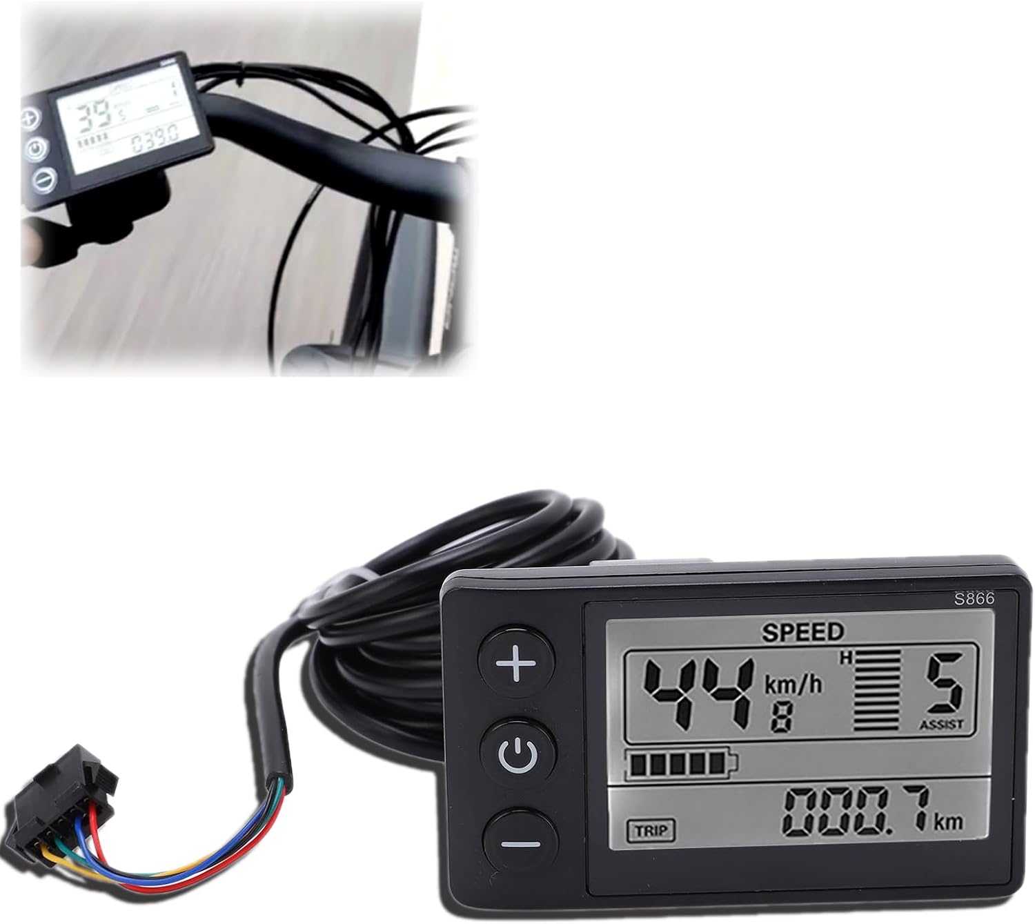 Amazon.com : S866 Electric Display LCD Meter 24V 36V 48V Electric ...