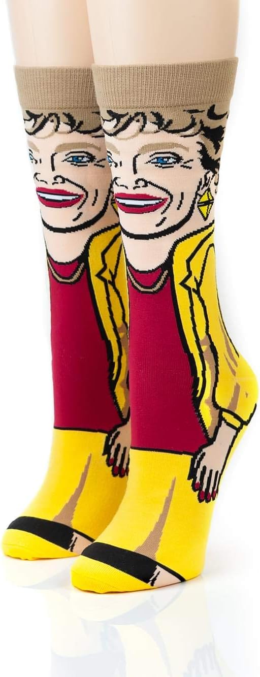 Amazon.com: Bioworld The Golden Girls Blanche Graphic Socks Crew Socks ...