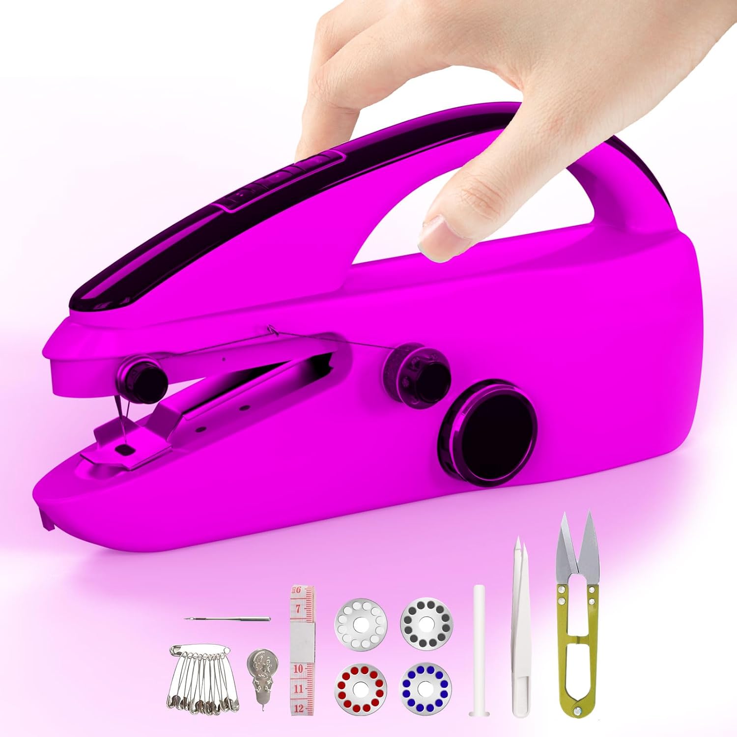 Amazon.com: SnowVoice Handheld Sewing Machine,Two dear,Mini sewing ...