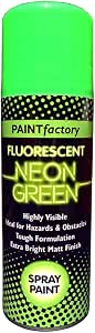 Paint Factory Fluorescent Neon Green Spray Paint 200ml - Amazon.com