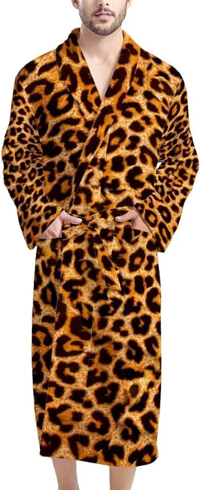 Amazon.com: mens leopard robe