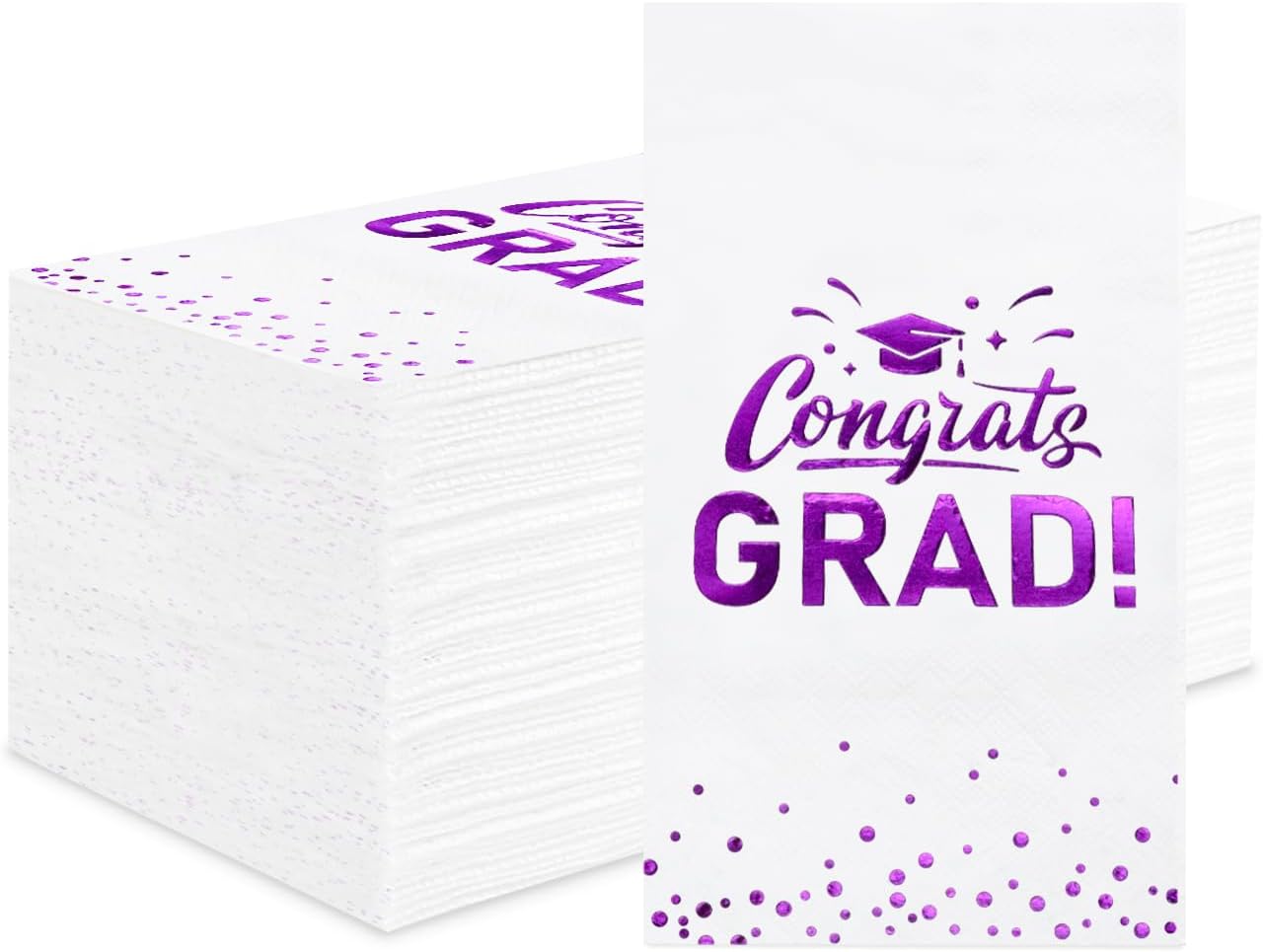Amazon.com: 100pcs Graduation Disposable Napkins, Congrats Grad Paper ...