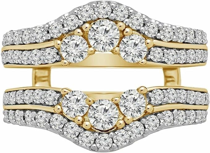 Amazon.com: Drizzle Jewels Lab Created Diamond Enhancer Guard Wrap ...