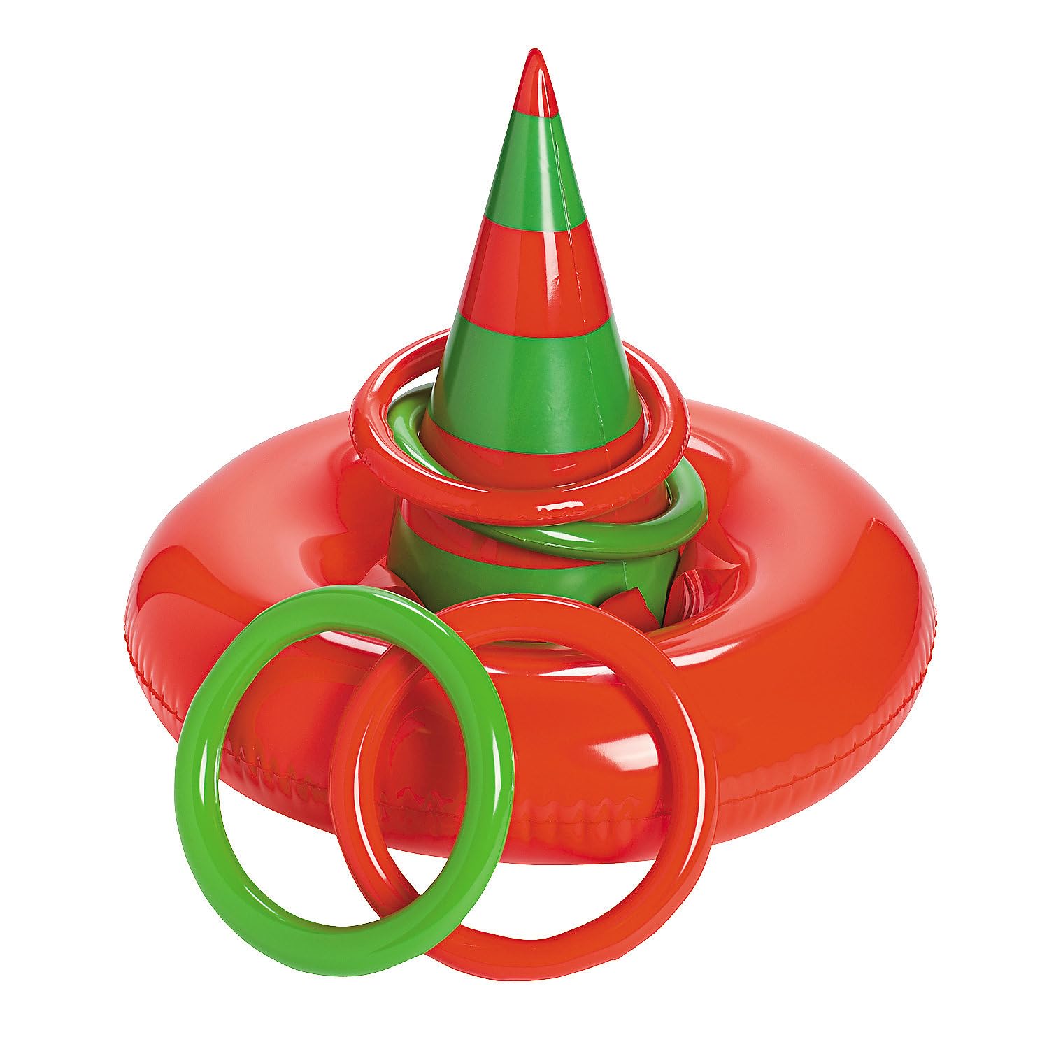 Amazon.com: Fun Express - Inflatable Elf Hat Ring Toss for Christmas ...