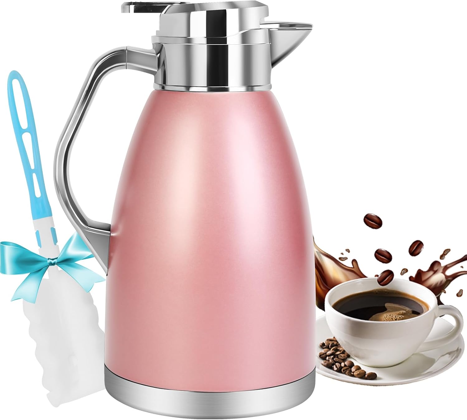 Amazon.com: 61 Oz Thermal Coffee Carafe,1.8L Stainless Steel Thermos ...