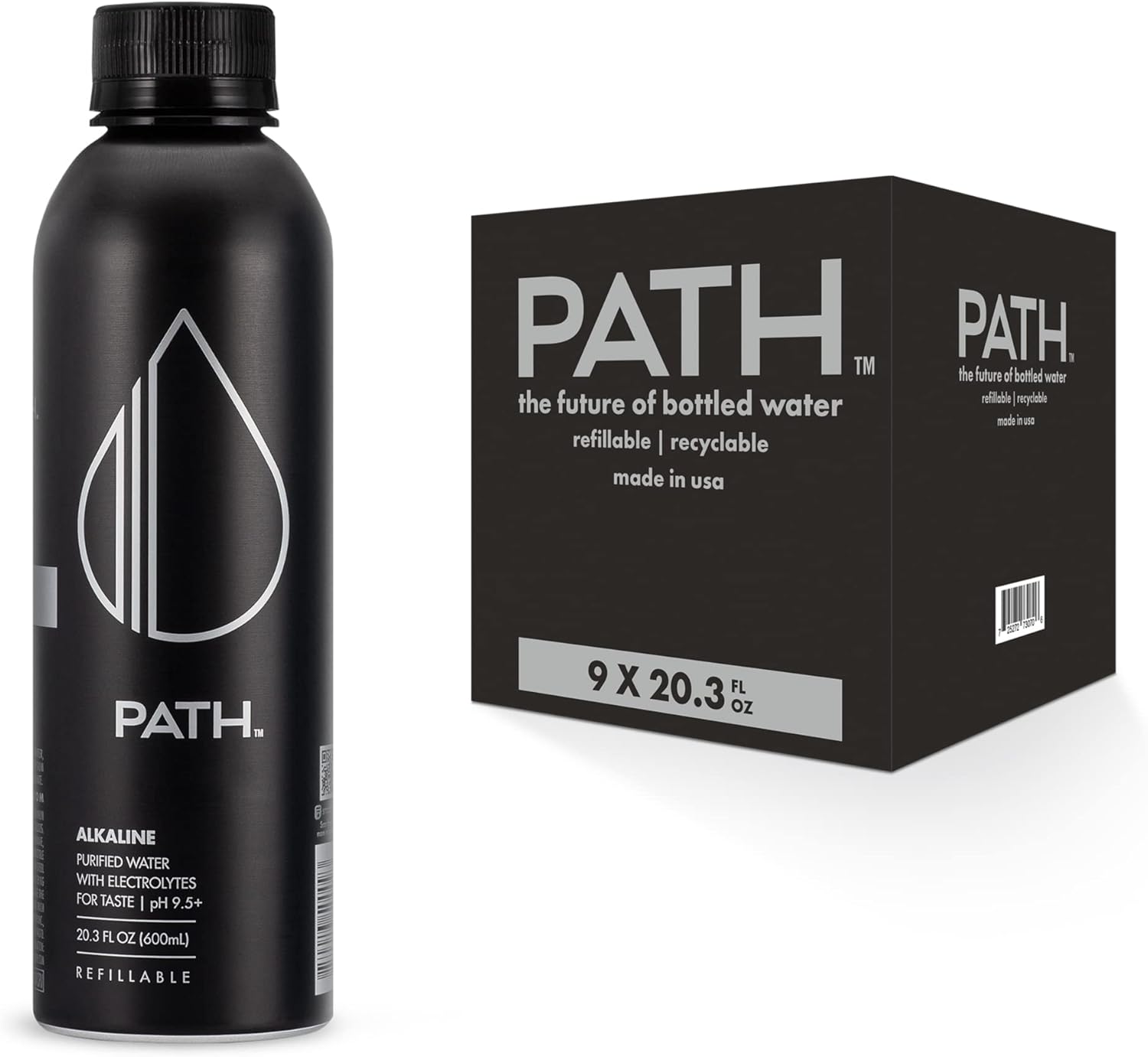 PATHWATER Alkaline Bottled Water, Made in Eco-Friendly Reusable ...