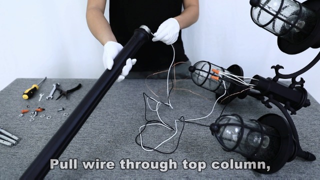 Watch How to install 3-Headed outdoor post light? on Amazon Live