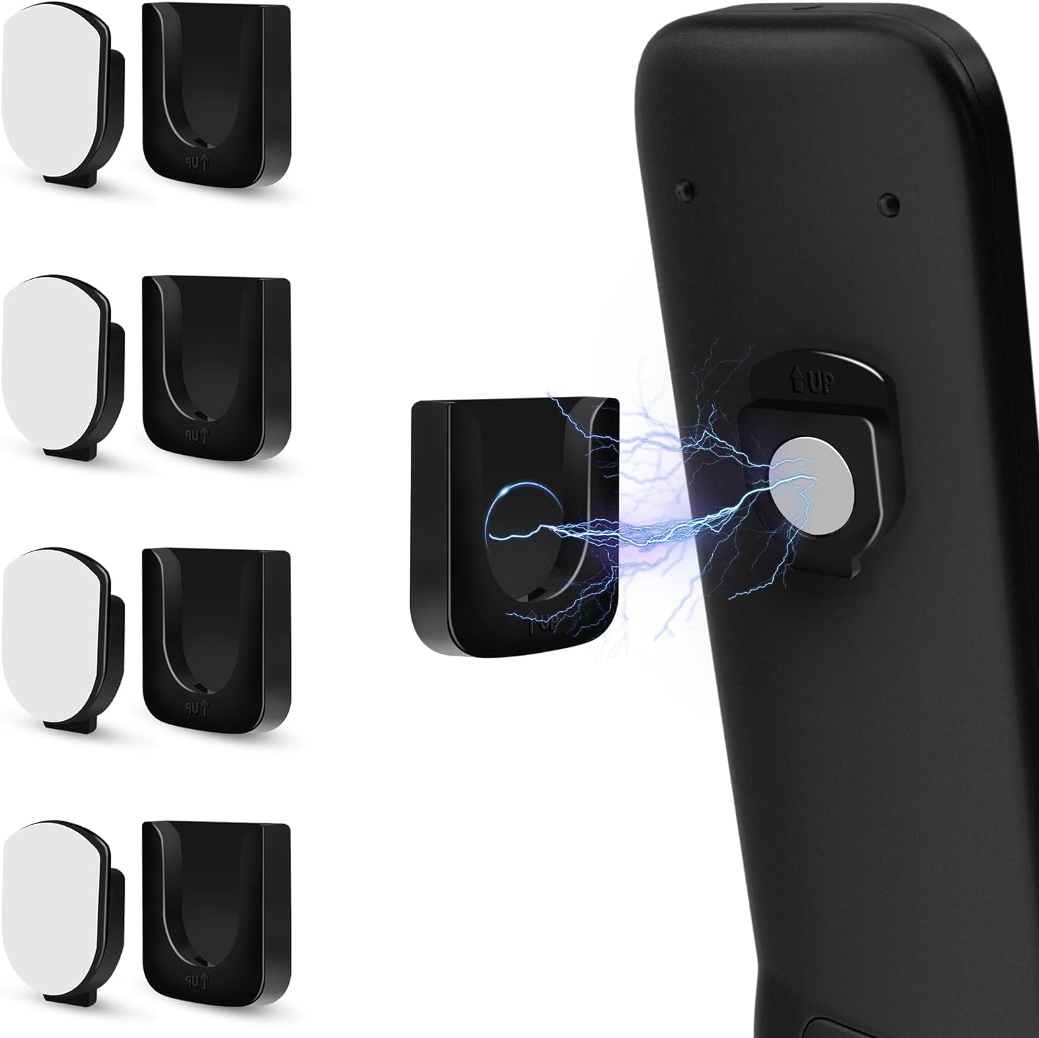 Amazon.com: GUZE-US 4-Piece Magnetic Remote Control Holder Wall Mount ...
