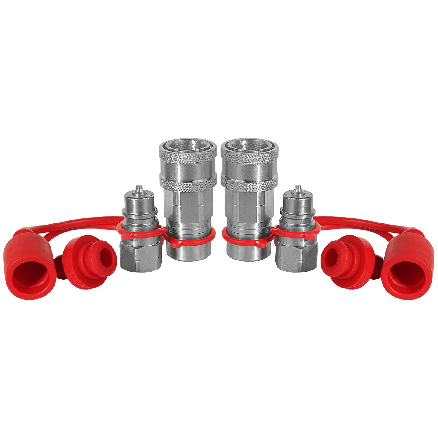 1/4" Ag ISO 5675 Hydraulic Quick Connect Pioneer Style Couplers & 1/4 ...
