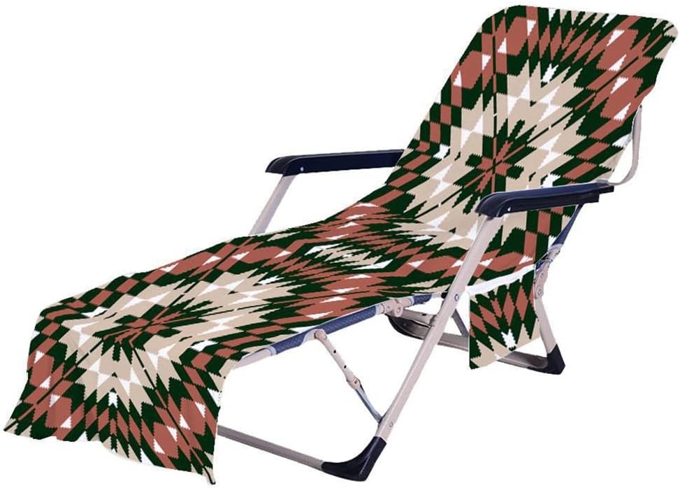 Amazon.com: Chaise Lounge Cover with Pocket, Beach Lounge Chair Cover ...