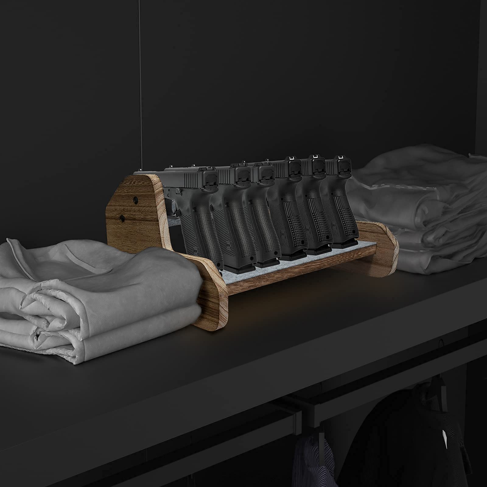 DINGDOON Gun Rack for Safe 6 Pistol Rack for Storage | Pistol Holder ...