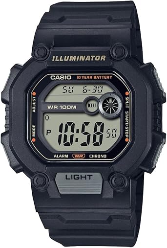 Amazon.com: Casio LED Illuminator 10-Year Battery Extra Long Band ...