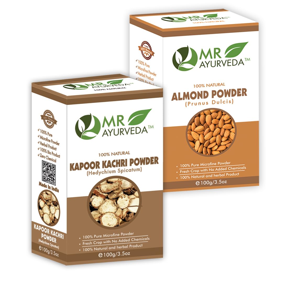 MR Ayurveda Kapoor Kachri Powder and Almond Powder - Combo Pack (200 ...