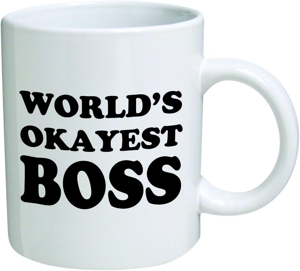 Amazon.com: World's Okayest Boss Coffee Mug - 11 Oz Mug - Nice ...