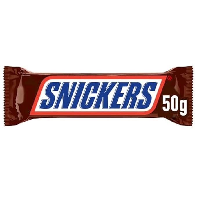 Amazon.com: Snickers Bar with Caramel and Roasted Peanuts Chocolate ...