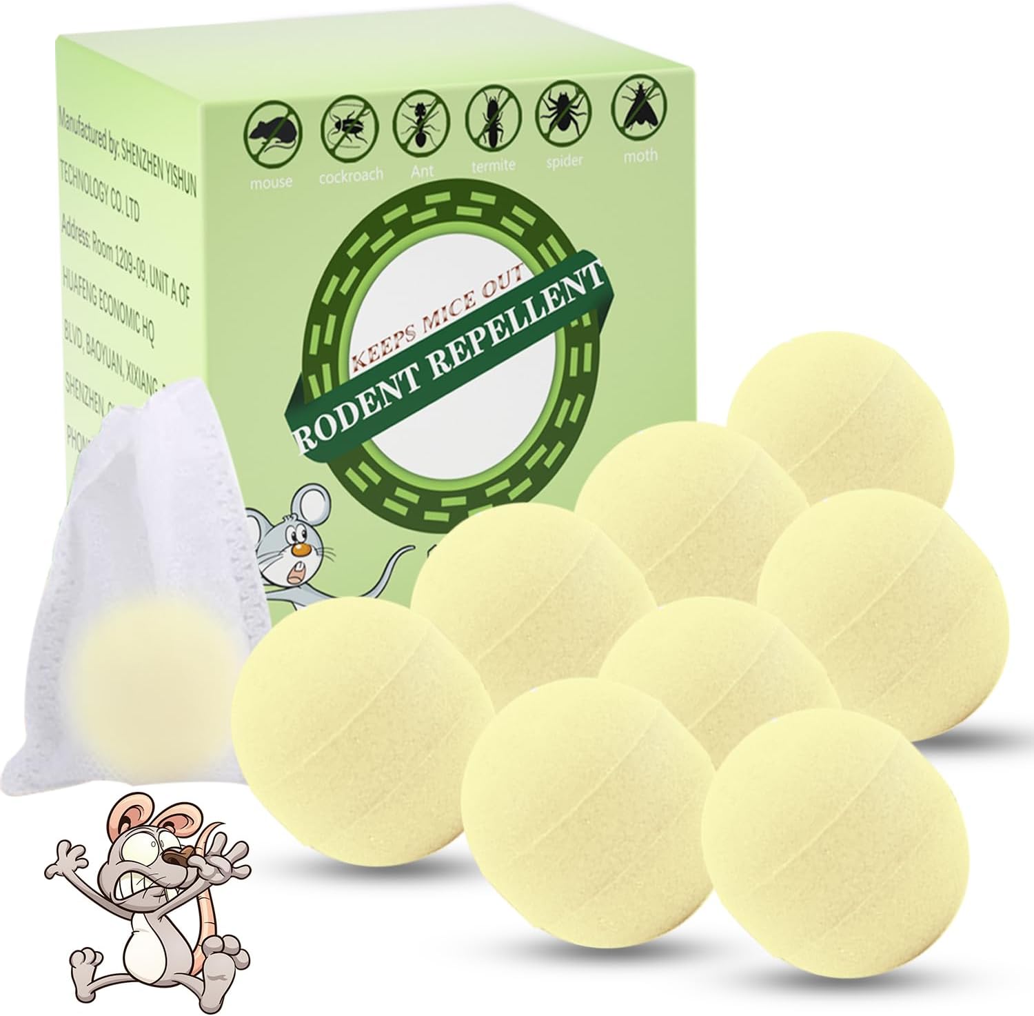 Amazon.com : Dark Master 12 Pack Mouse Repellent Pouches, Peppermint to ...