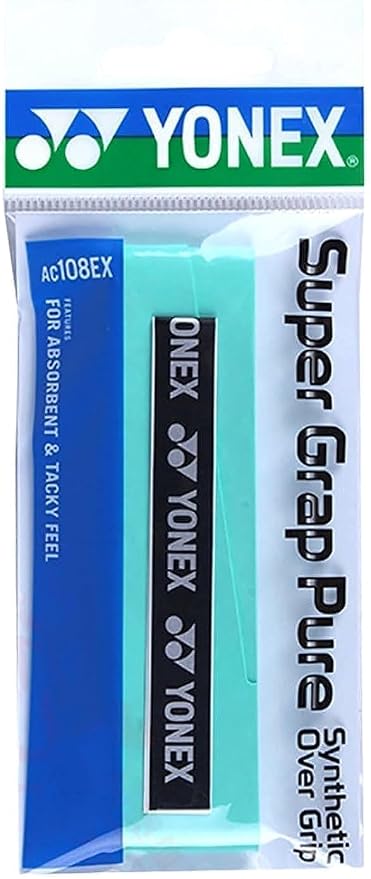 Yonex AC108EX Super Grap Pure Badminton Racquet Grip, Green, One Size ...