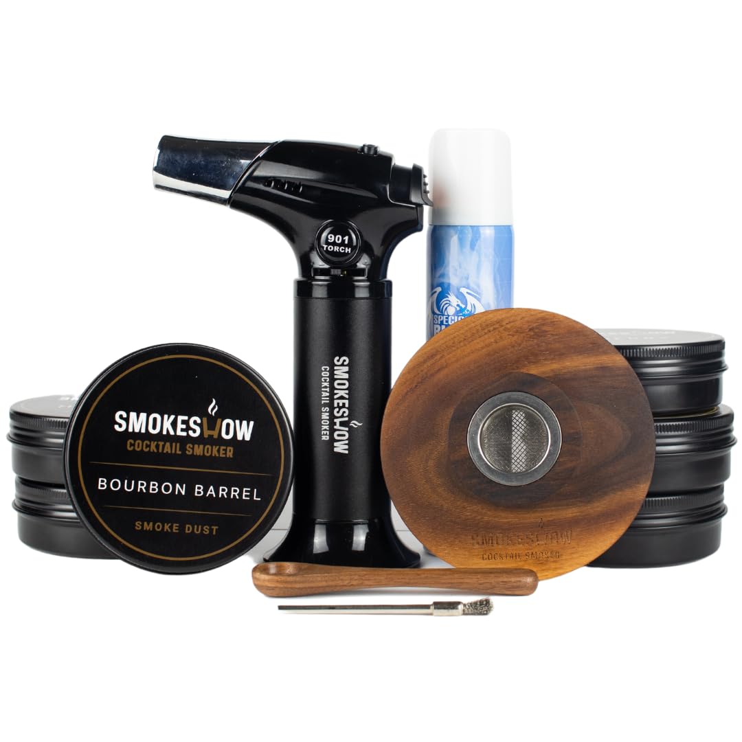 Amazon.com: Smokeshow Walnut Wood Cocktail Smoker Kit with Torch ...