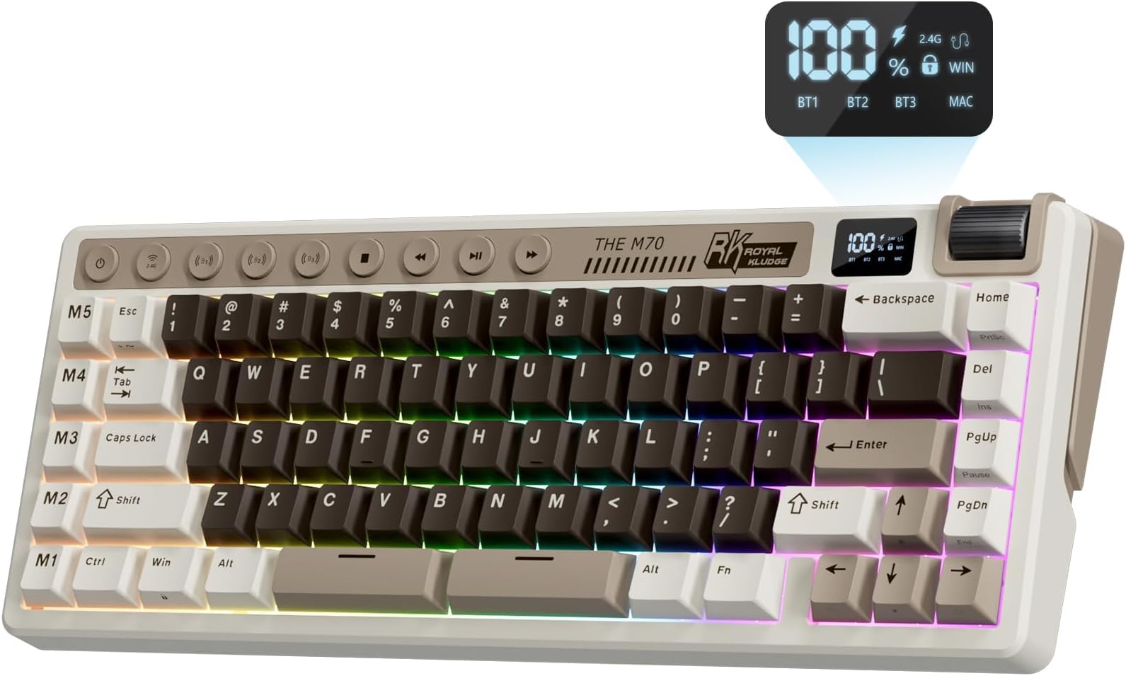 RK ROYAL KLUDGE R65 Wired Gaming Keyboard with Volume Knob, 60% Percent ...