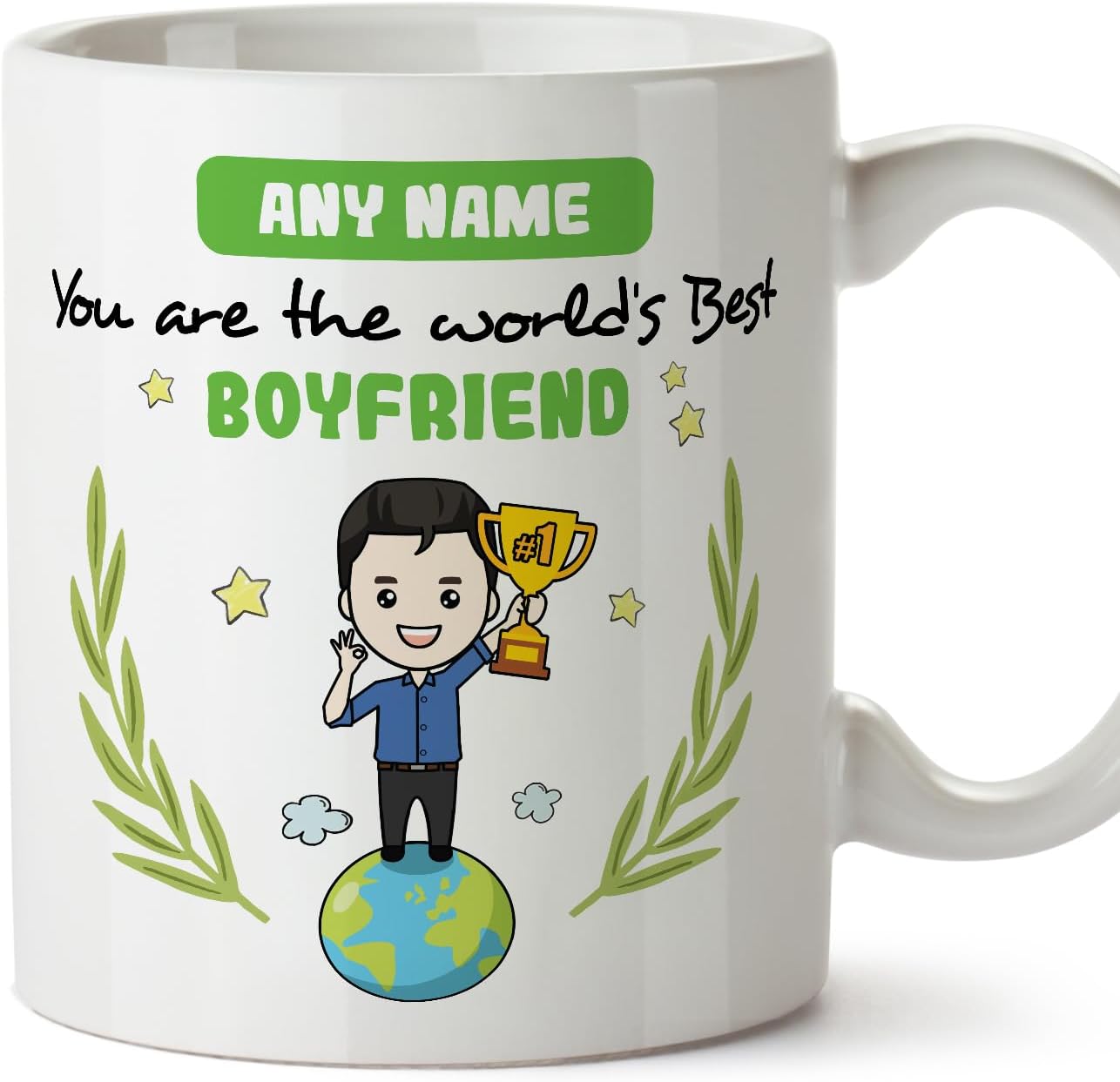 MUGFFINS Personalised Mug for Boyfriend - in English - You are World's ...