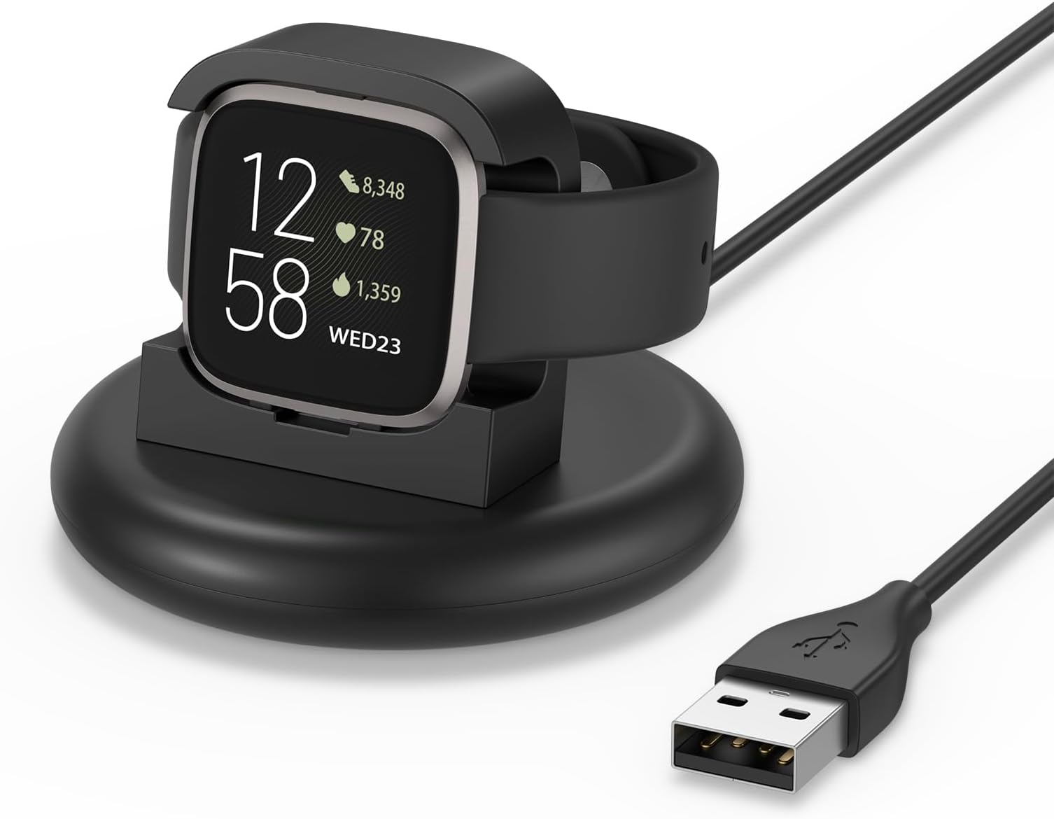 Amazon.com: Charger for Fitbit Versa 2, Replacement Charging Cable Dock ...