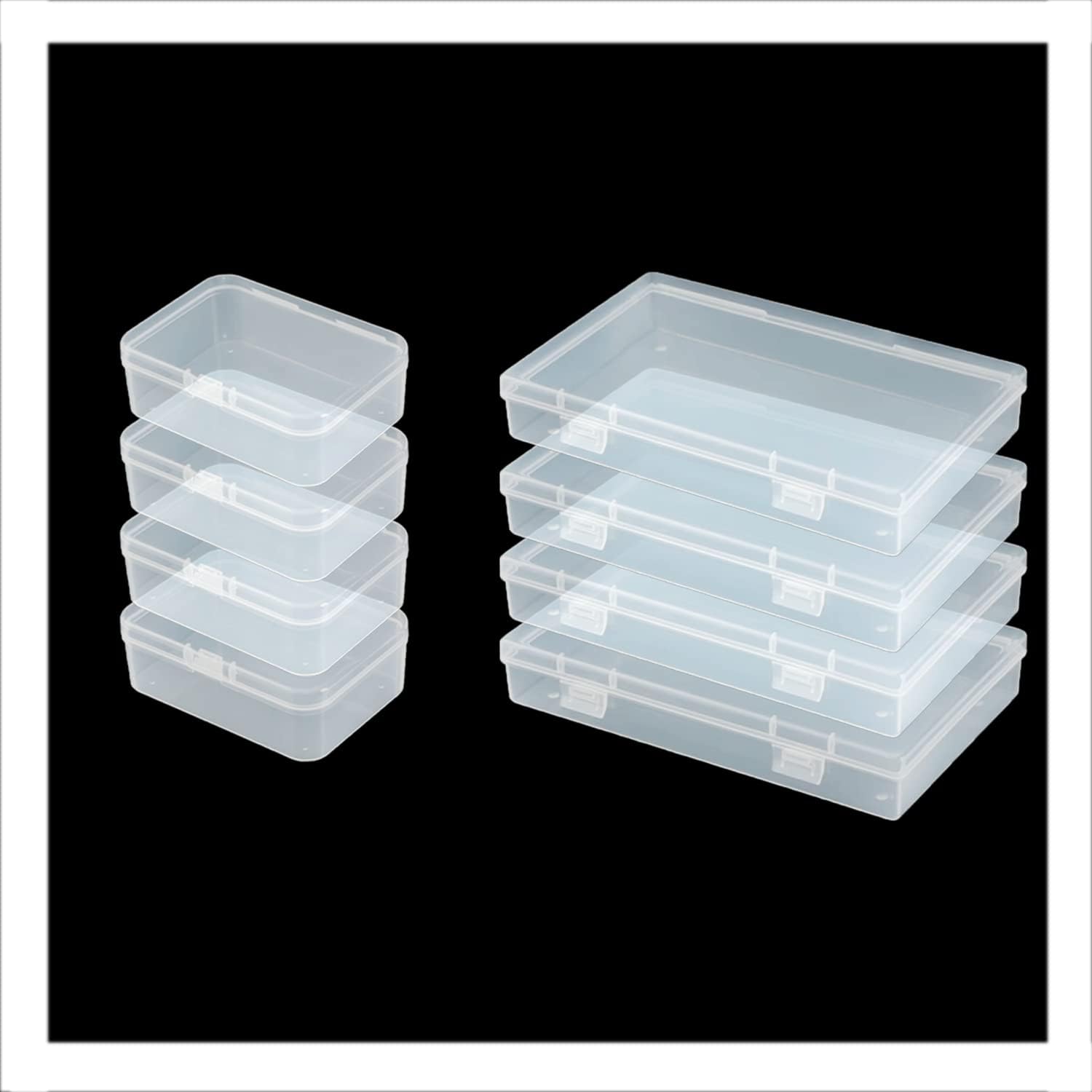 Amazon.com: Clear Plastic Beads Storage Containers Empty Mini Storage ...