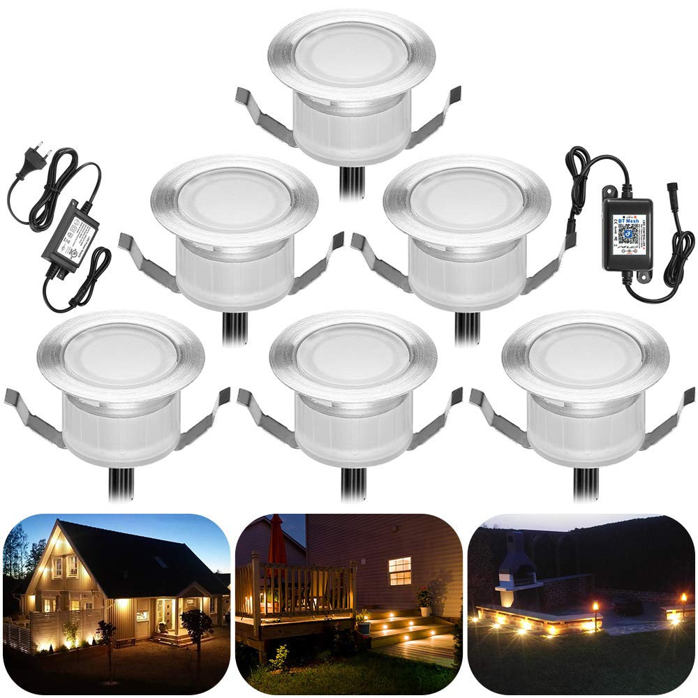 Led Bodeneinbaustrahler 6er Set 216 45mm 1w Terrassen Einbaustrahler