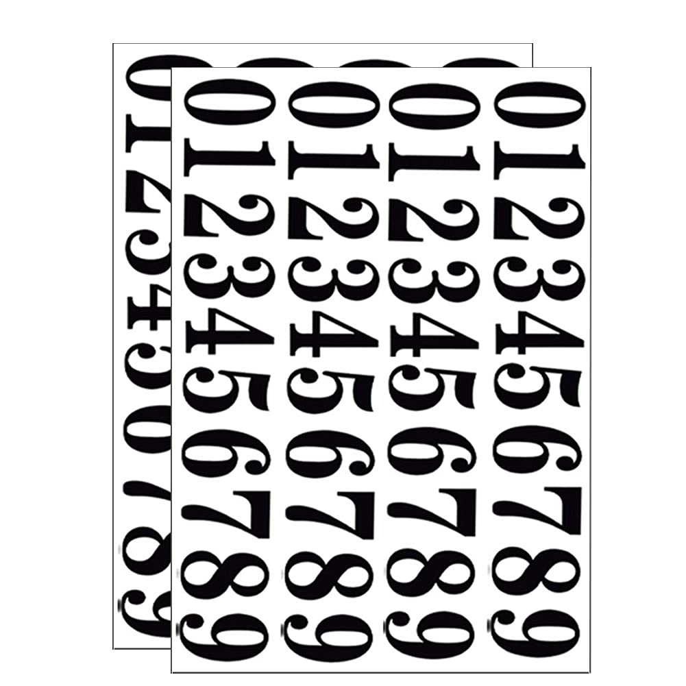 Amazon.com: Black Vinyl Numbers Stickers 2 Inch Self Adhesive - Mailbox ...