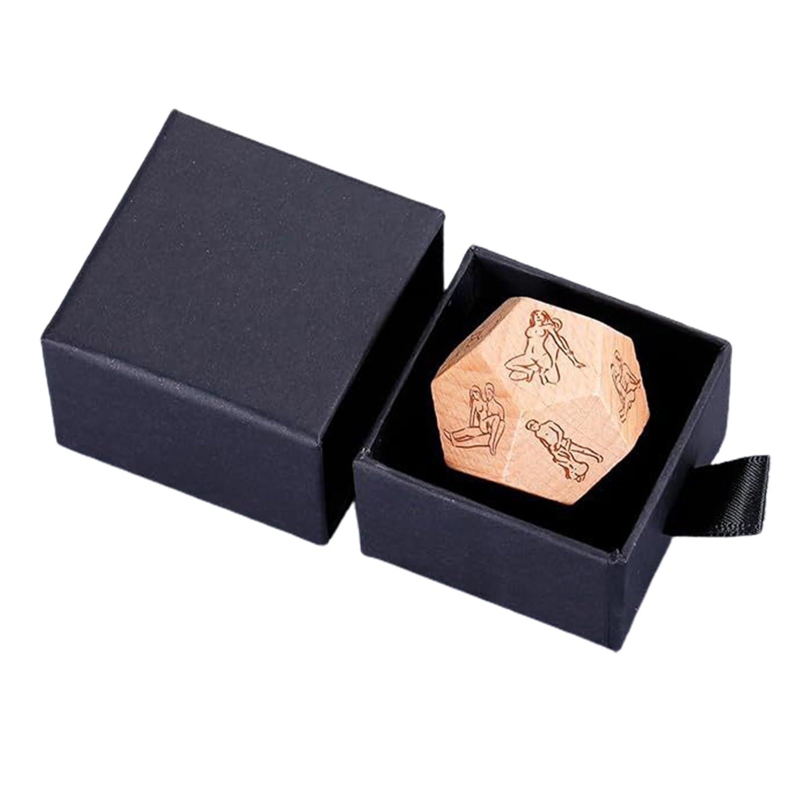 Date Night Dice 12-Sided Wood Food Choice Dice for Couples Valentines ...