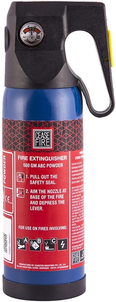 Ceasefire Powder Based Car & Home Fire Extinguisher (Red) - 500 GM ...