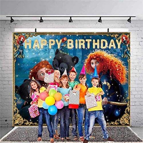 Brave Backdrops Princess Merida Banner Brave Theme Birthday for ...