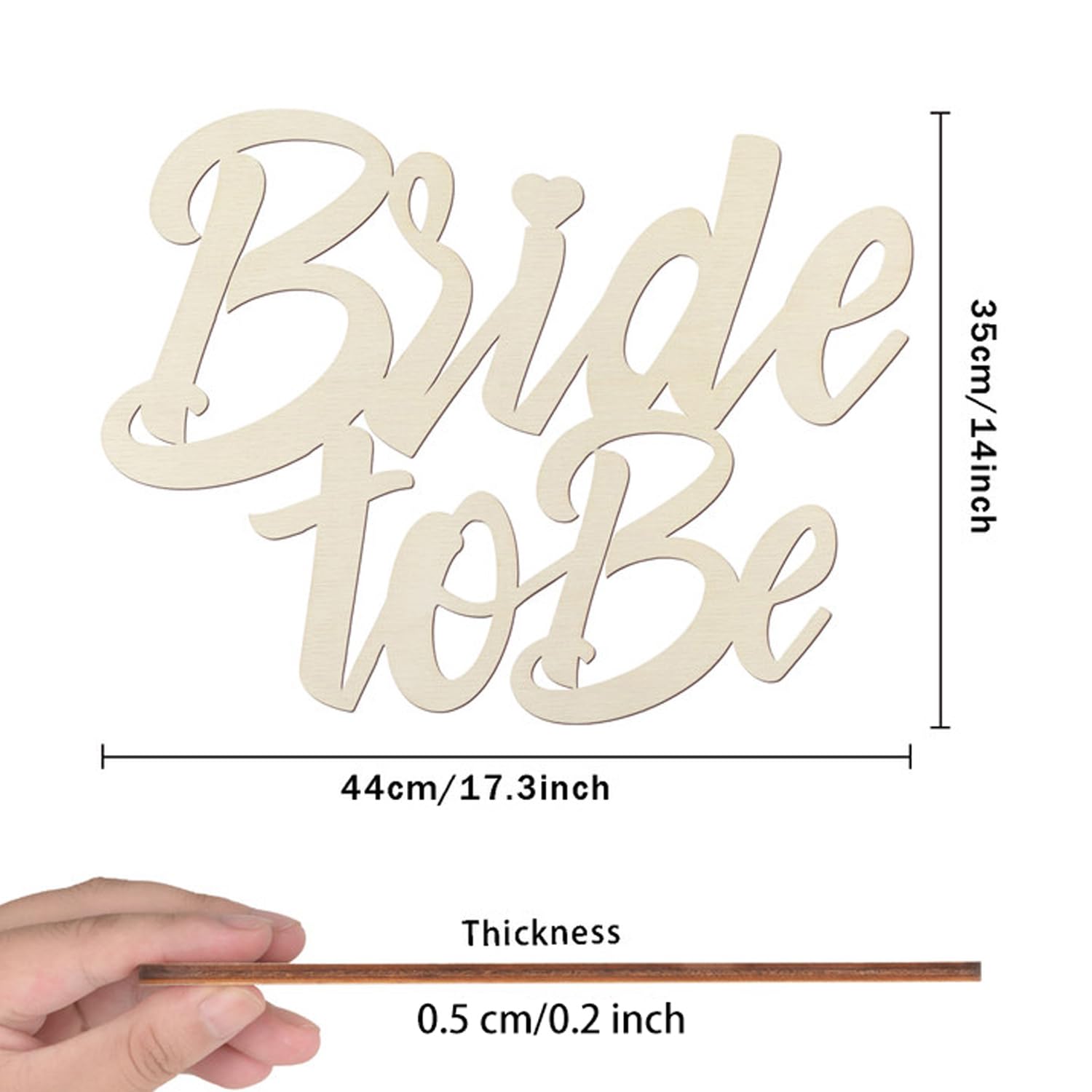 Snapklik.com : Wooden Bride To Be Sign For Backdrop Thick Bachelorette ...