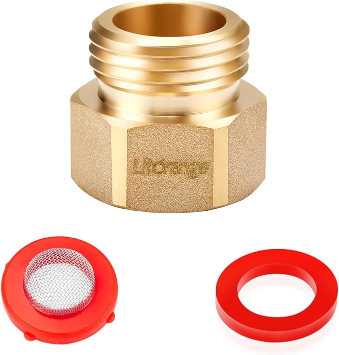 Amazon.com: Litorange 1 Pack Lead-Free Hose Bib Adapter, 1-1/16" Fine ...