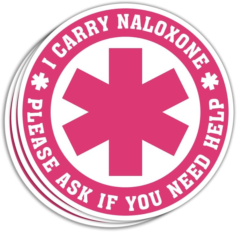 Amazon.com: MAIANEY (3 Pcs) I Carry Naloxone Sticker Public Health ...