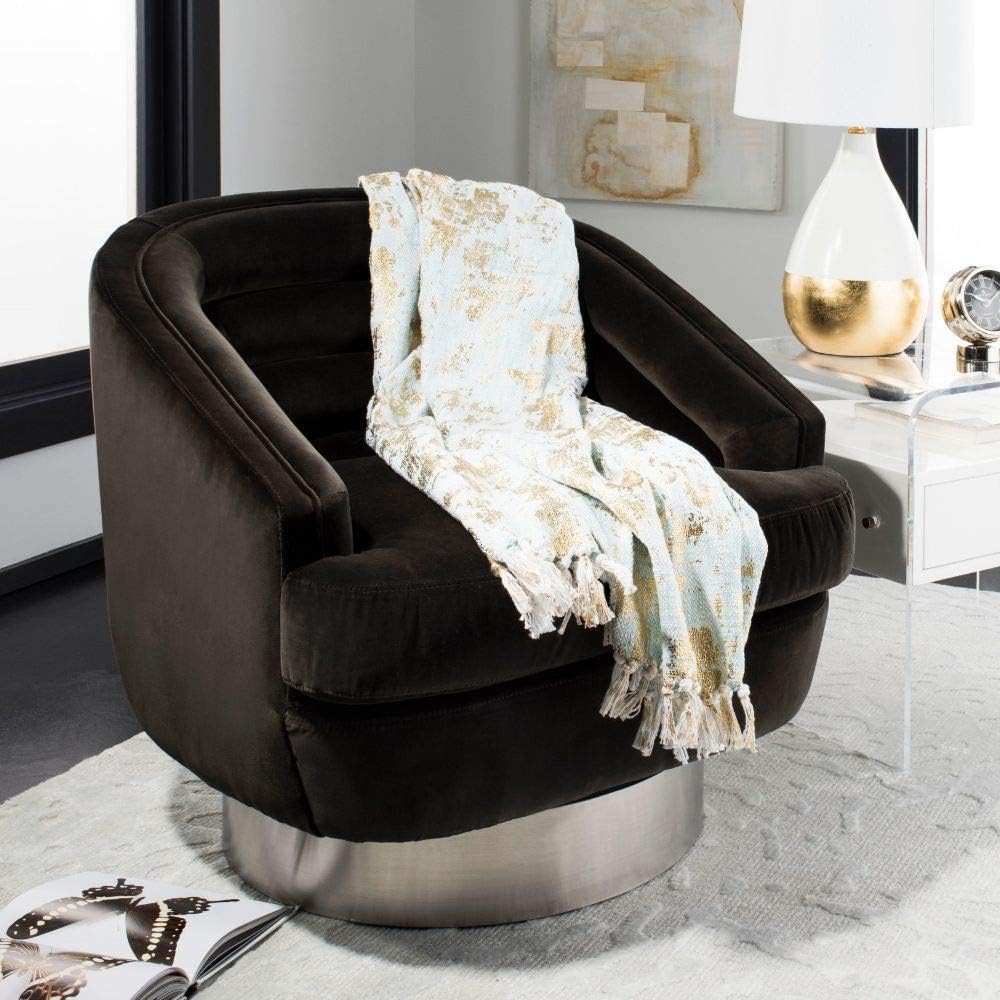 Amazon.com: Safavieh Peppin Metallic Throw Blanket, Natural/Gold : Home ...