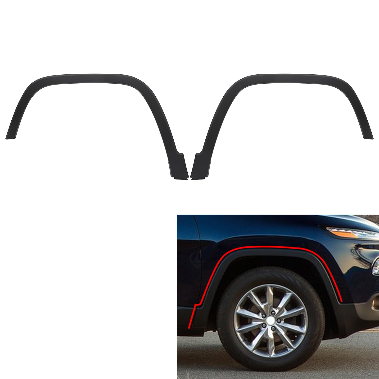 Amazon.com: FSHero Riding Front Wheel Opening Molding Trim Fit for Jeep ...