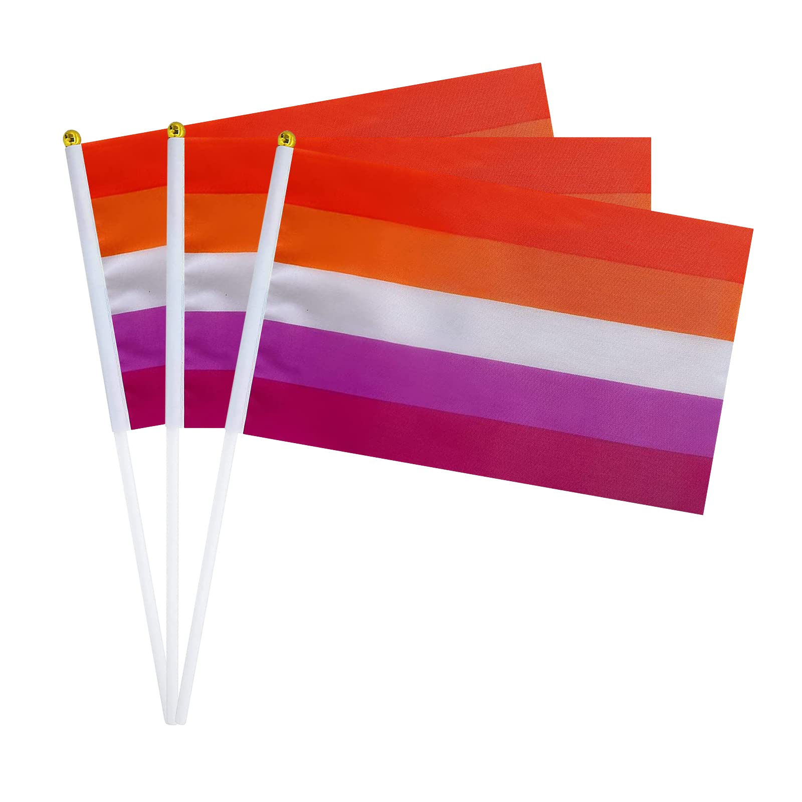 Amazon.com : mflagperft Lesbian Pride Flag Decorations Hand Held Small ...
