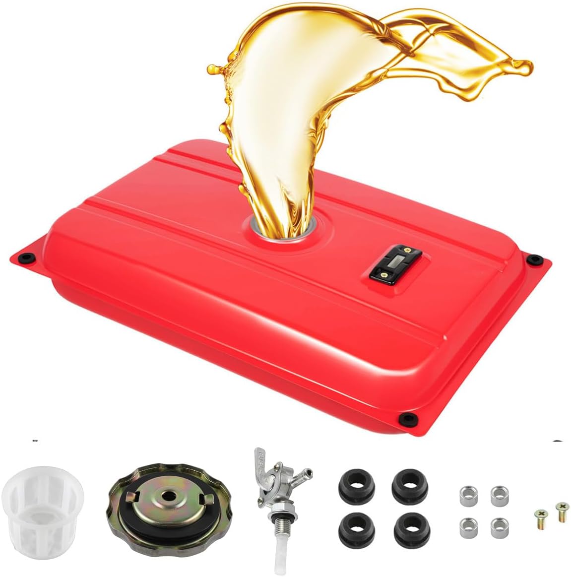 Amazon.com: 5 Gallon Generator Fuel Tank, Red Universal Generator Fuel ...