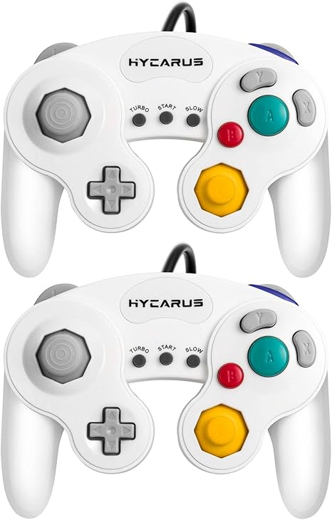 Amazon.com: Gamecube Controller, HYCARUS 2 Packs White Game Cube ...