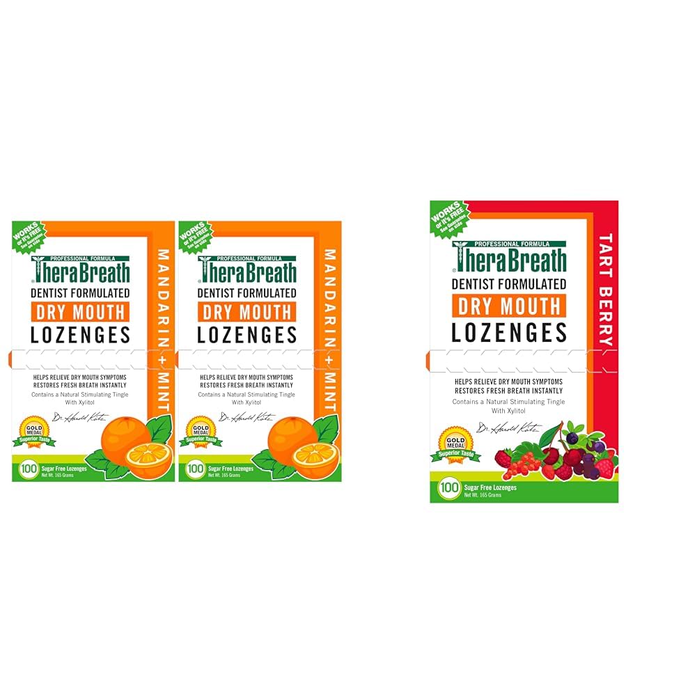 Amazon.com: TheraBreath Dry Mouth Lozenges with Zinc, 100 Lozenges ...