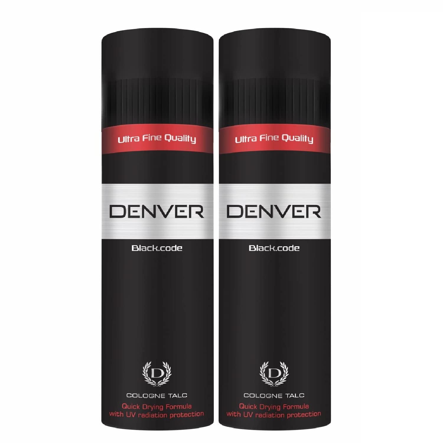 DENVER Black Code Cologne Body Talc - 100 GM Each (Pack of 2) | Scented ...