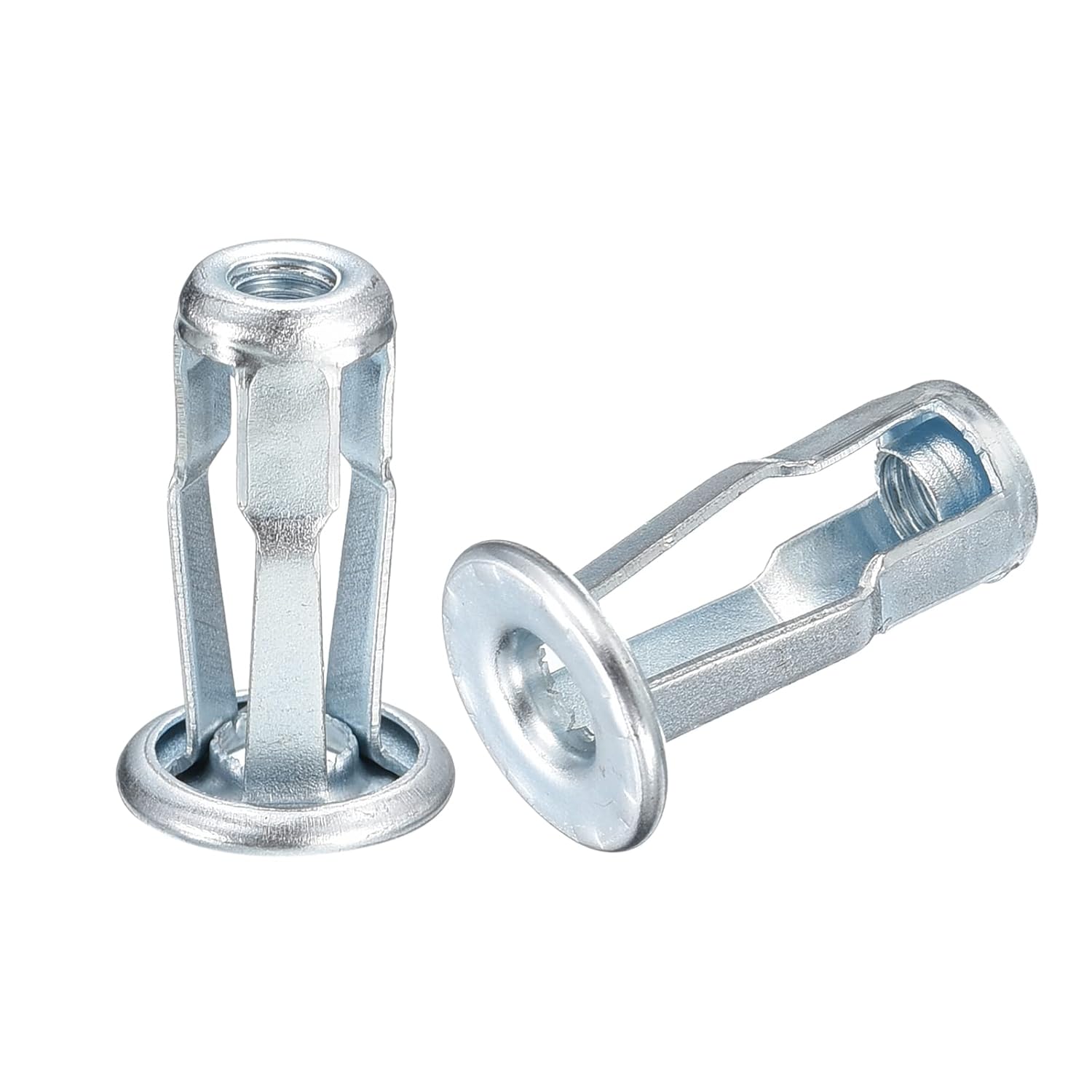 uxcell M4 Jack Nuts, 10pcs Threaded Insert Nut Carbon Steel Zinc-Plated ...